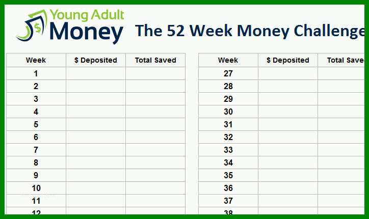 Atemberaubend 52 Week Money Challenge Spreadsheet and Printable 819045 Atemberaubend 52 Week Money Challenge Spreadsheet and Printable 819045